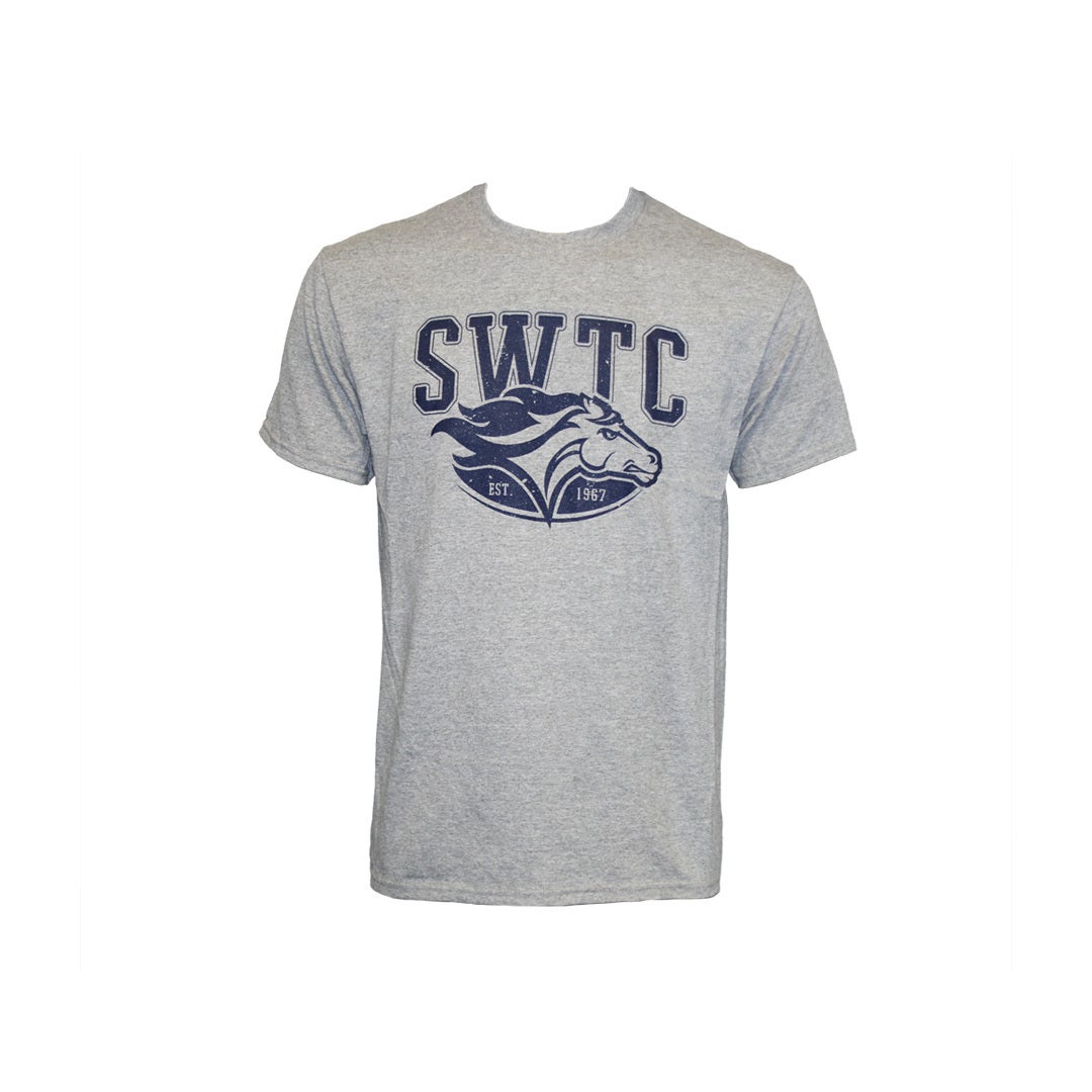 Gray SWTC Charger Tee | Southwest Tech Bookstore